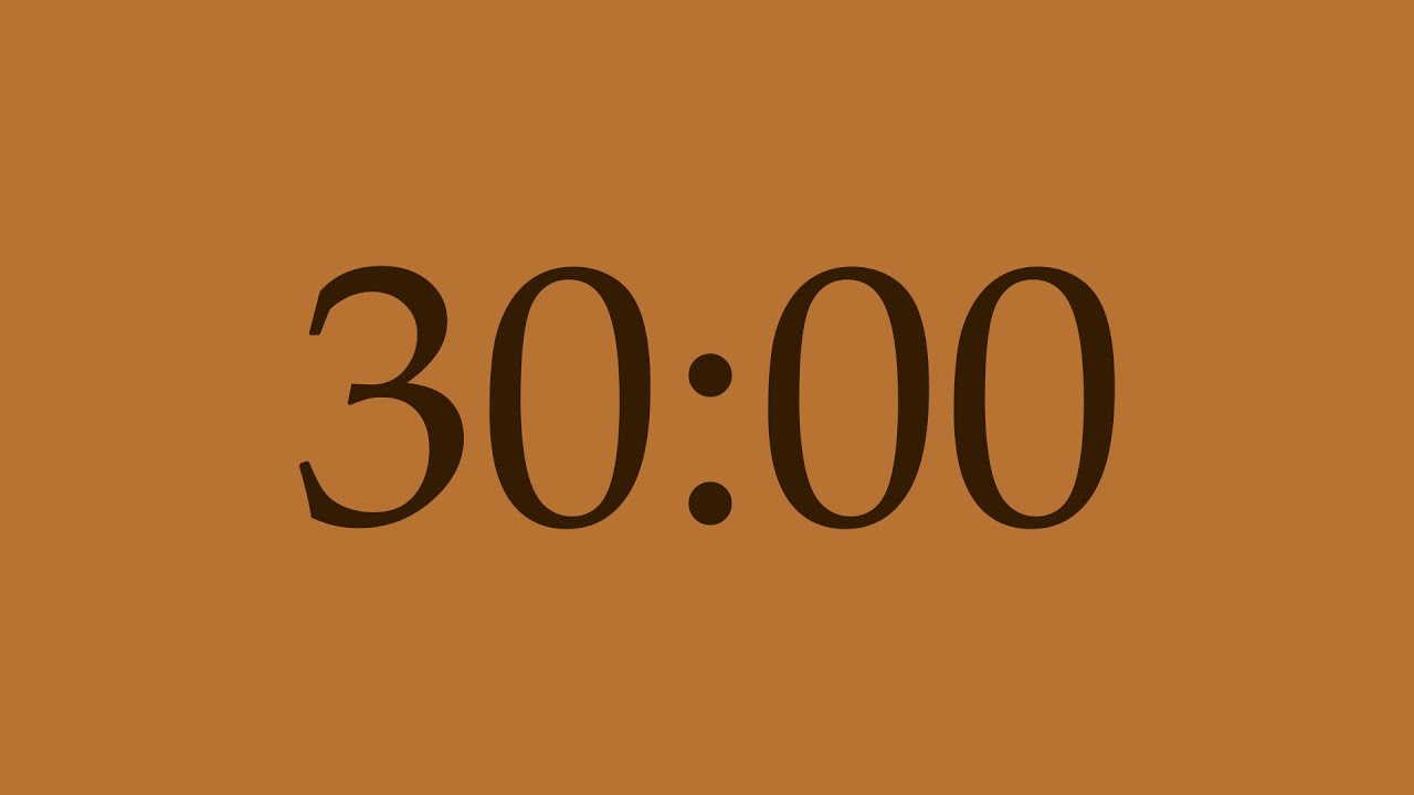 30-Minute Countdown Timer | Copper × Dark Brown - YouTube
