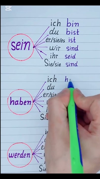 german basic verbs conjugation #sein #haben #werden #easygerman - YouTube