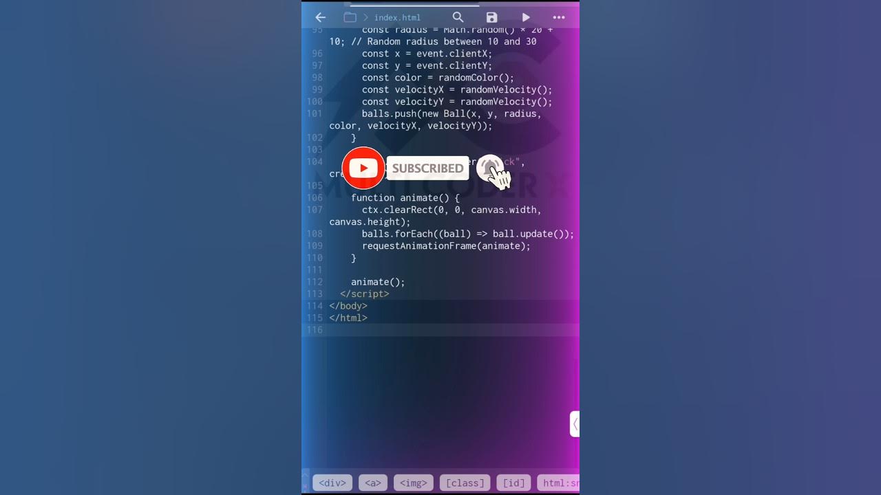 Magic Balls Animation Coding Trending Javascript Css Html Sourcecode Multicoderx Shorts