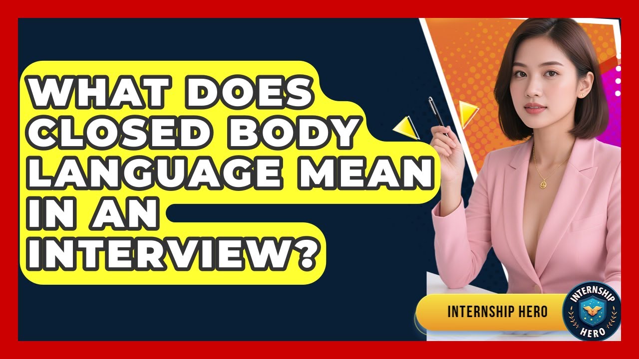What Does Closed Body Language Mean In An Interview? - Internship Hero ...