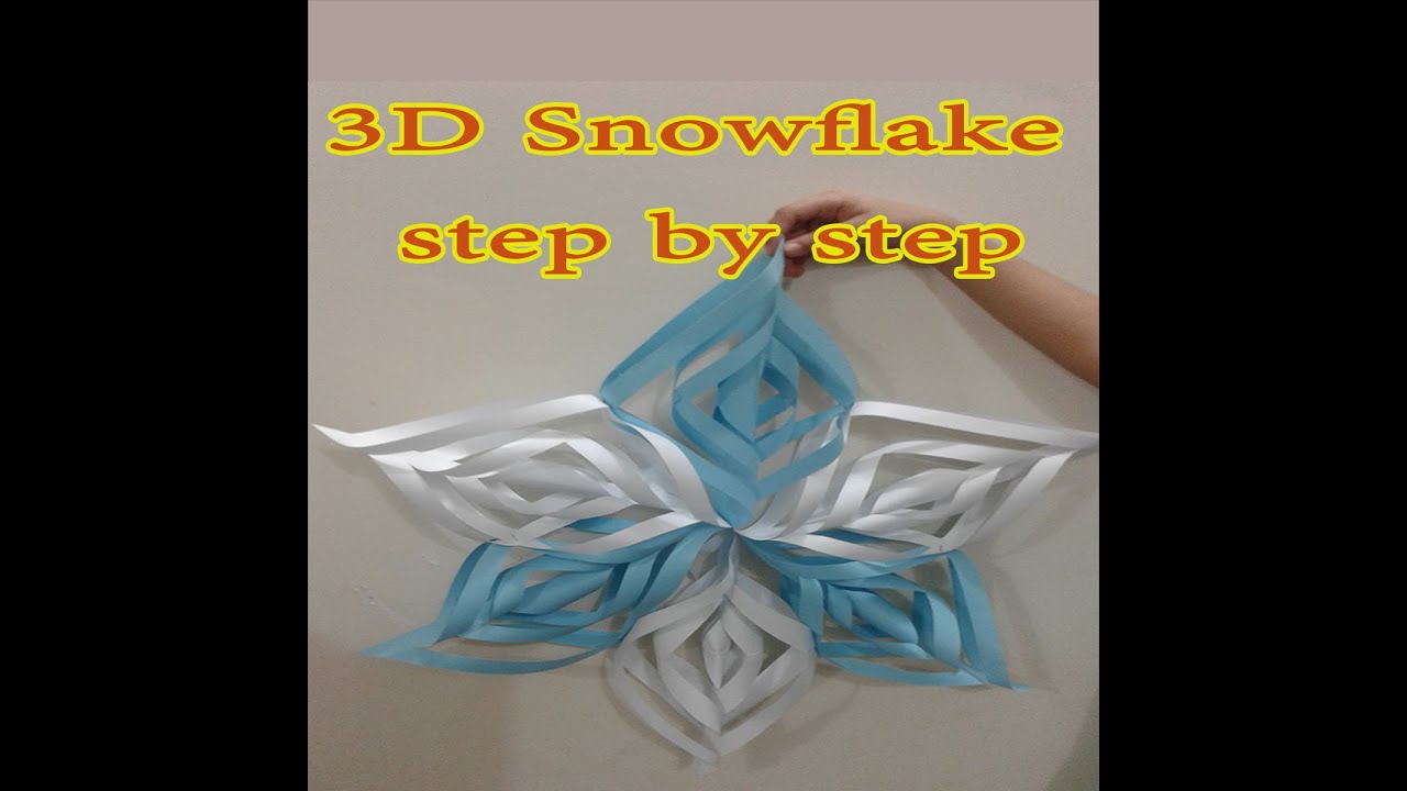 How To Make A Large 3D Paper Snowflake Step By Step making Of Snowflake how-to-make-a-large-3d-paper-snowflake-step-by-step-making-of-snowflake