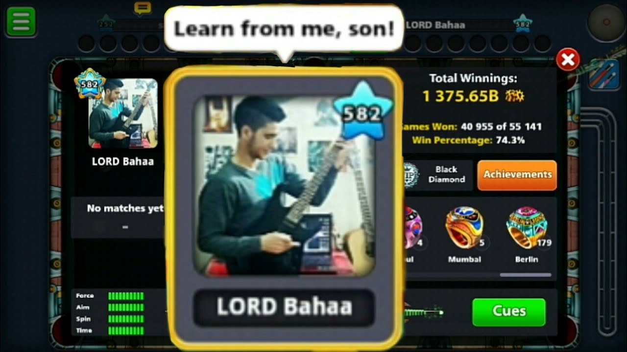 Lord baha teach me how to play like him! 8 ballpool miniclip - YouTube