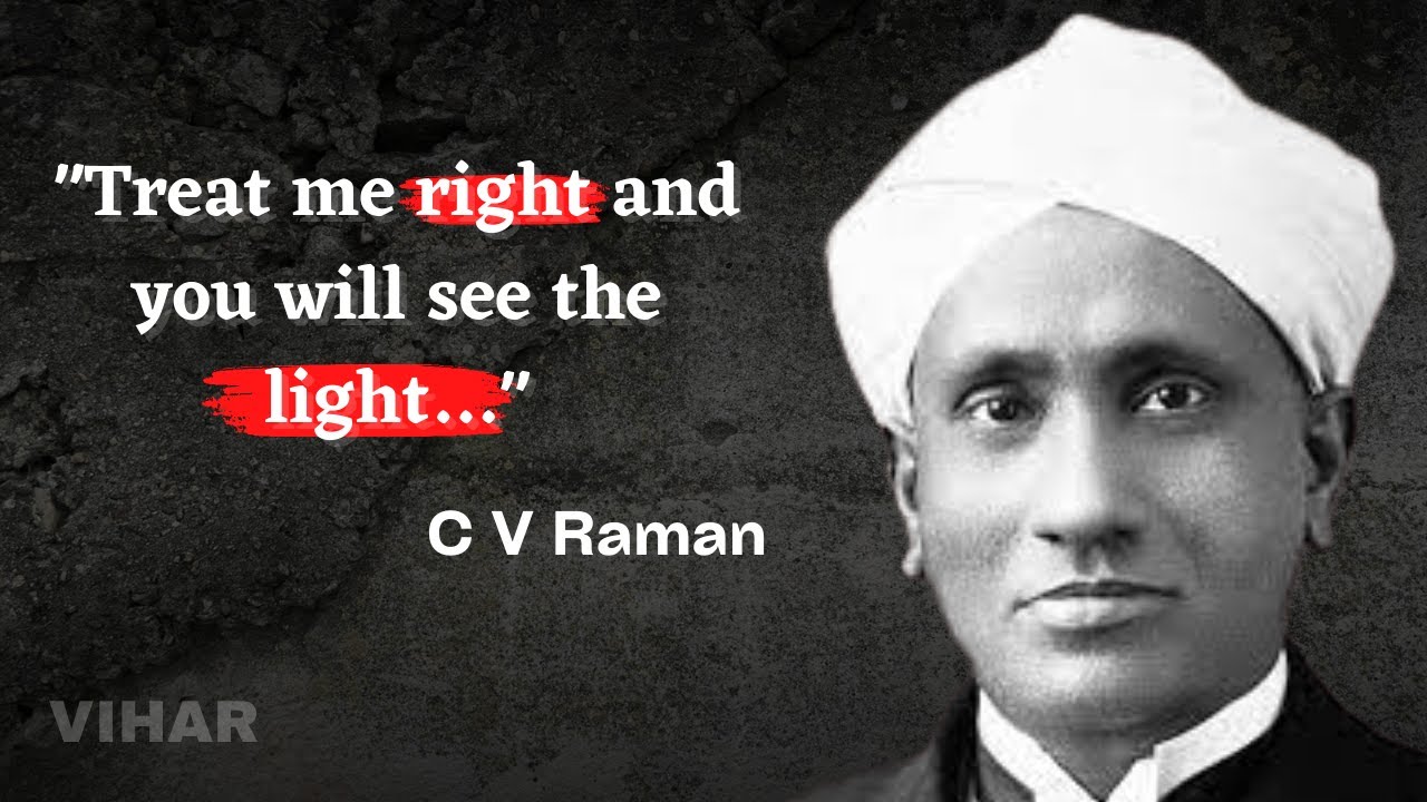 C V RAMAN quotes for students and life #VIHAR #cvraman - YouTube