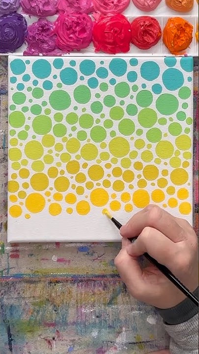 Painting Polka Dots today!! 🌈#art ️🧡💛💚💙💜 - YouTube