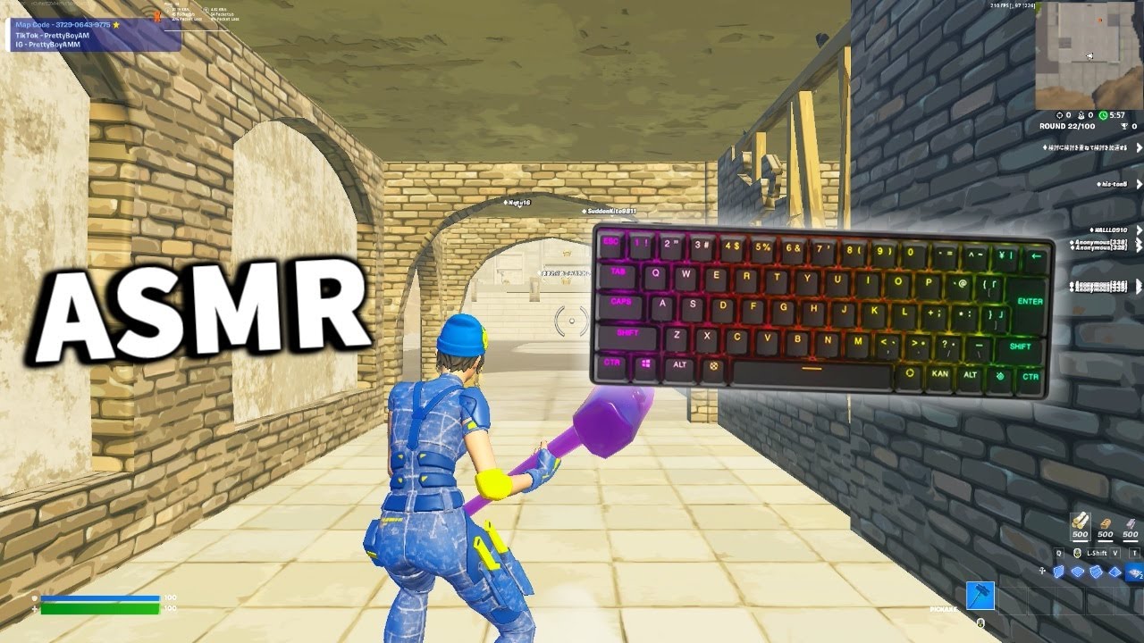 【4K】🥰 ASMR Fortnite Satisfying 😴 Keyboard ASMR🥳Chilling Sounds Zone ...