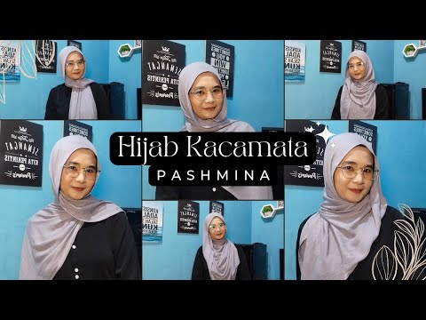 6 CARA BERHIJAB PAKAI KACAMATA - PASHMINA VISCOSE - HIJAB KACAMATA