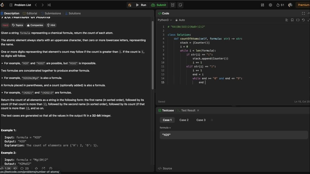 Leetcode Daily Question 7/14/2024 #726 - YouTube