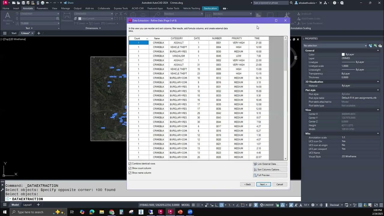 AutoCAD Data Extraction Table - YouTube