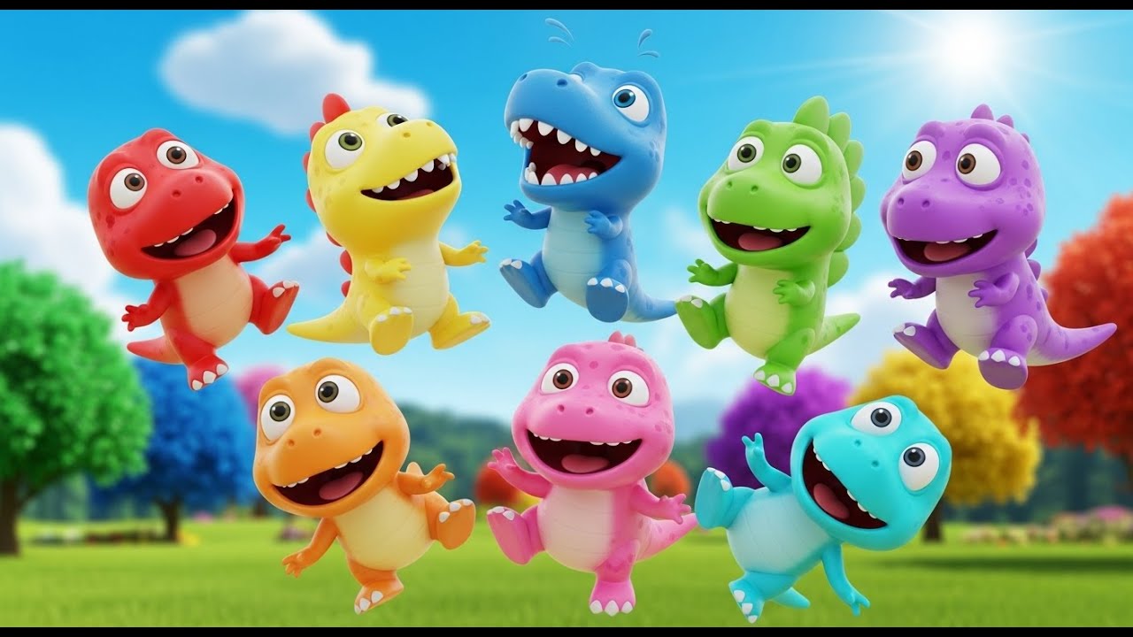 Eight Little Toy Dinosaurs Roar Roar Roar | Prehistoric Counting ...