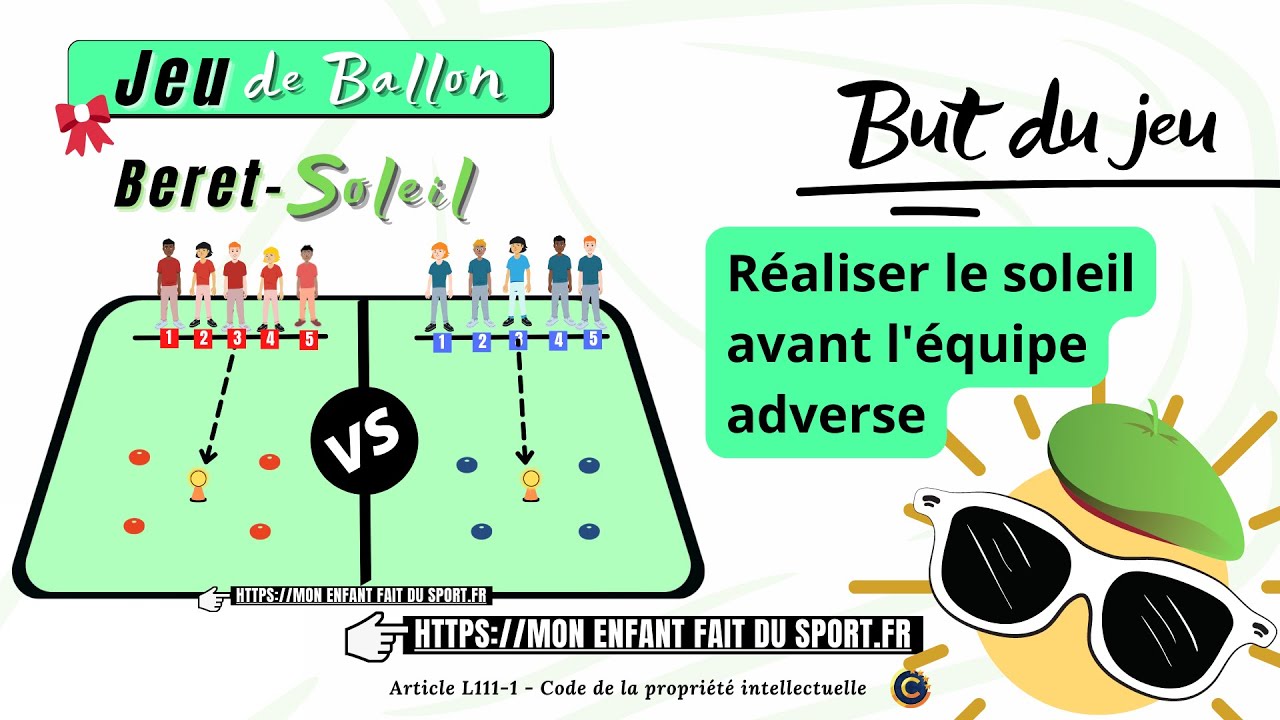 Règle du jeu du BERET SOLEIL jeux de ballons sportifs pour enfants ...