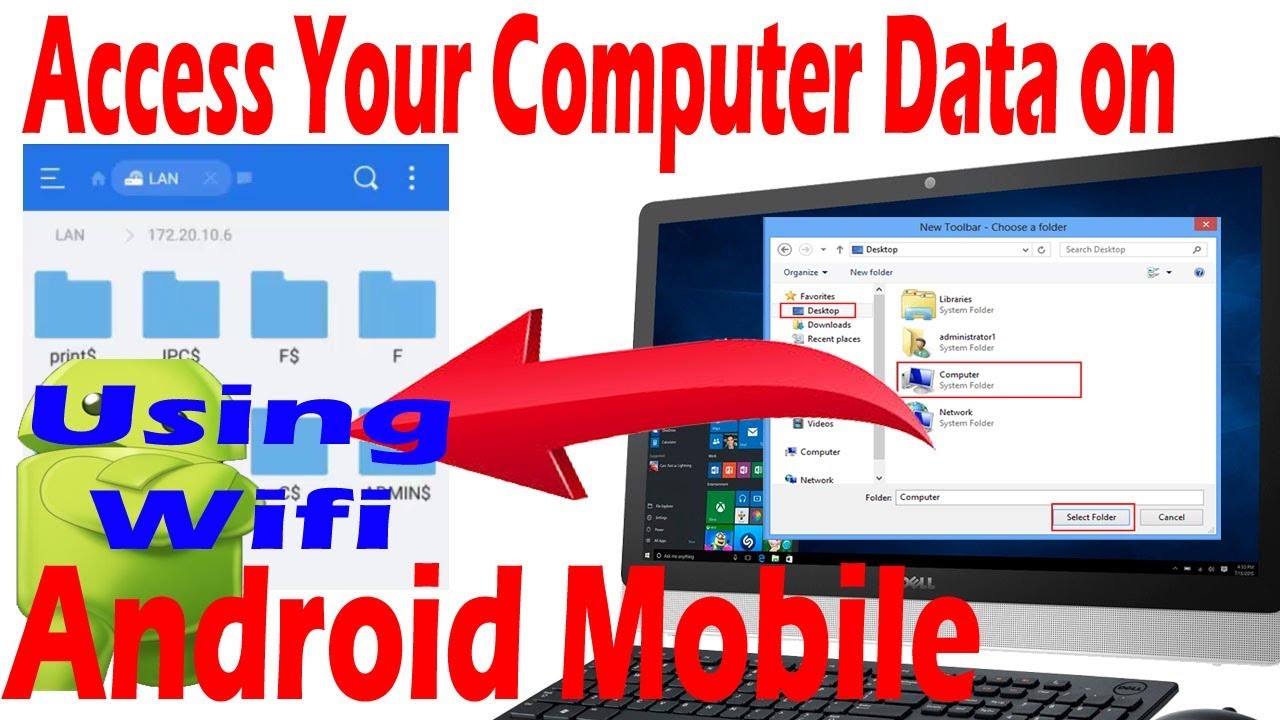 How to Access Computer Files on Mobile Using WiFi - YouTube