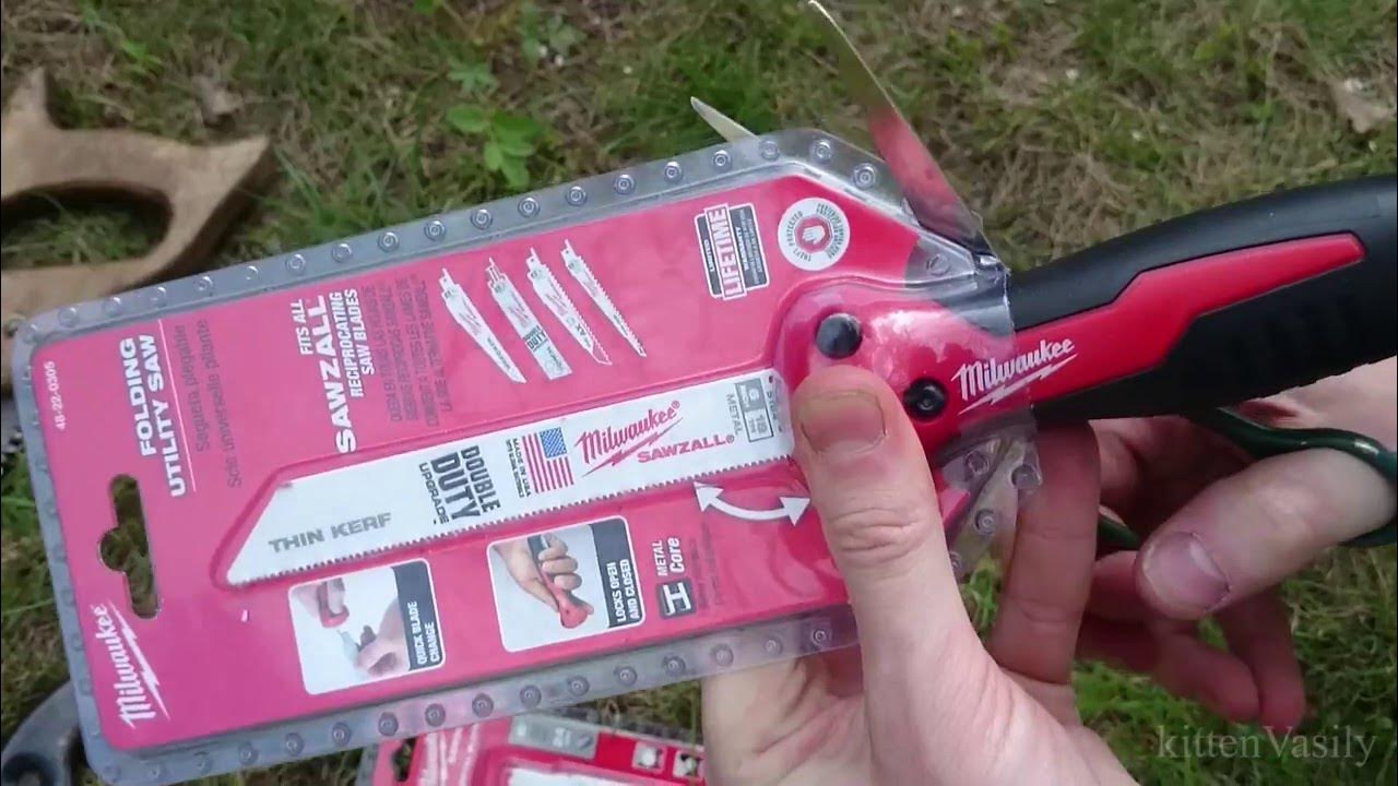 Складывающаяся ножовка Milwaukee folding utility saw 48-22-0305 - YouTube