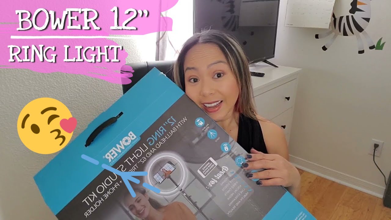 BOWER 12" RING LIGHT STUDIO KIT || UNBOXING WITH @keimie09 - YouTube