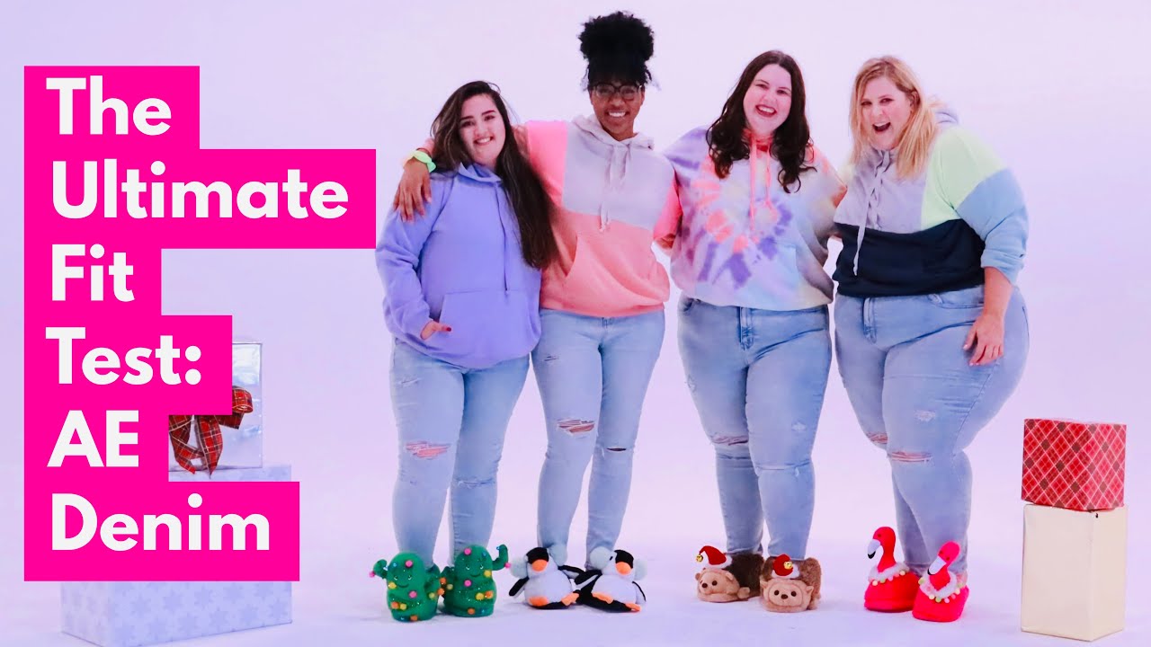 3 Plus Size Girls Try AE Jeans For The First Time - YouTube