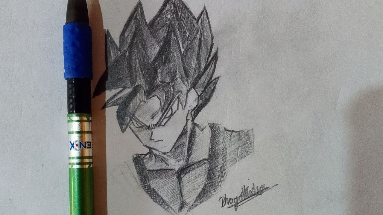 how to draw goku SSB - YouTube