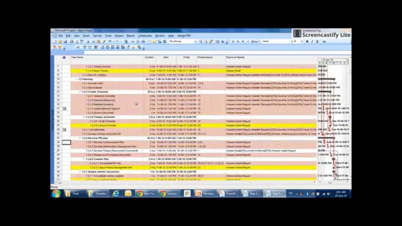 Project Management and MS Project Tutorial in Arabic - YouTube