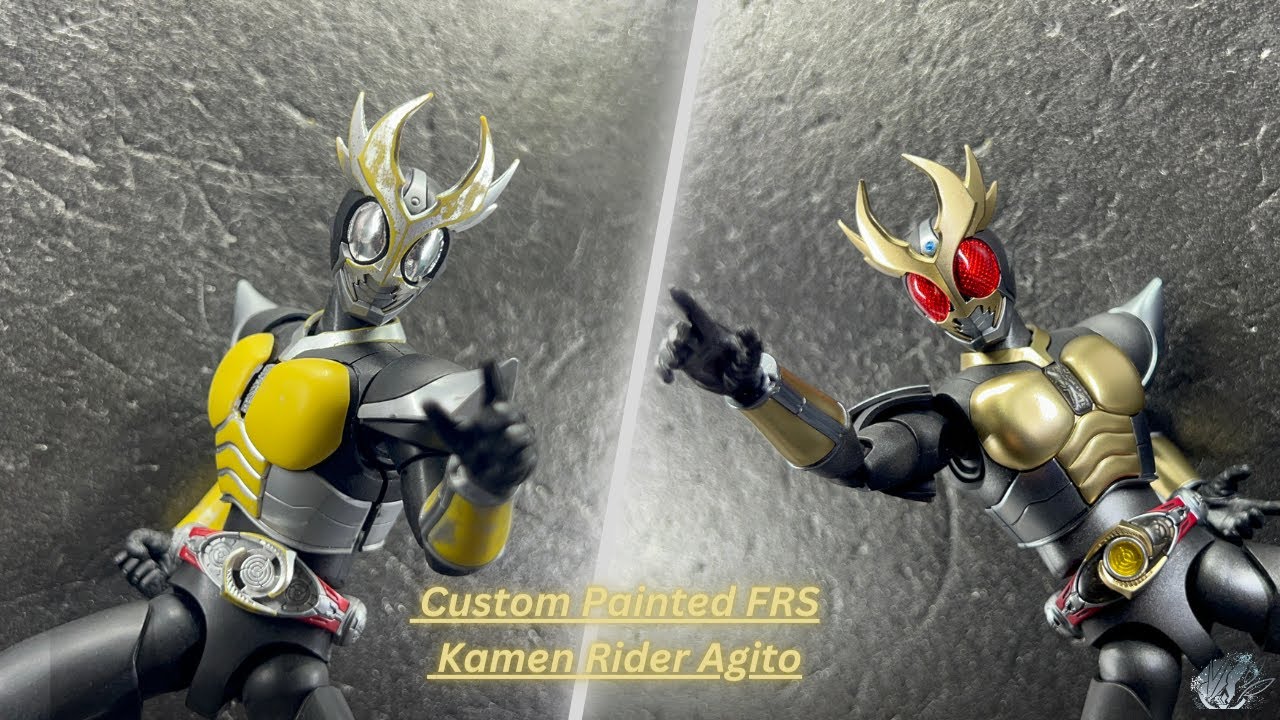 Custom painted Figure Rise Standard Kamen Rider Agito champagne gold ...