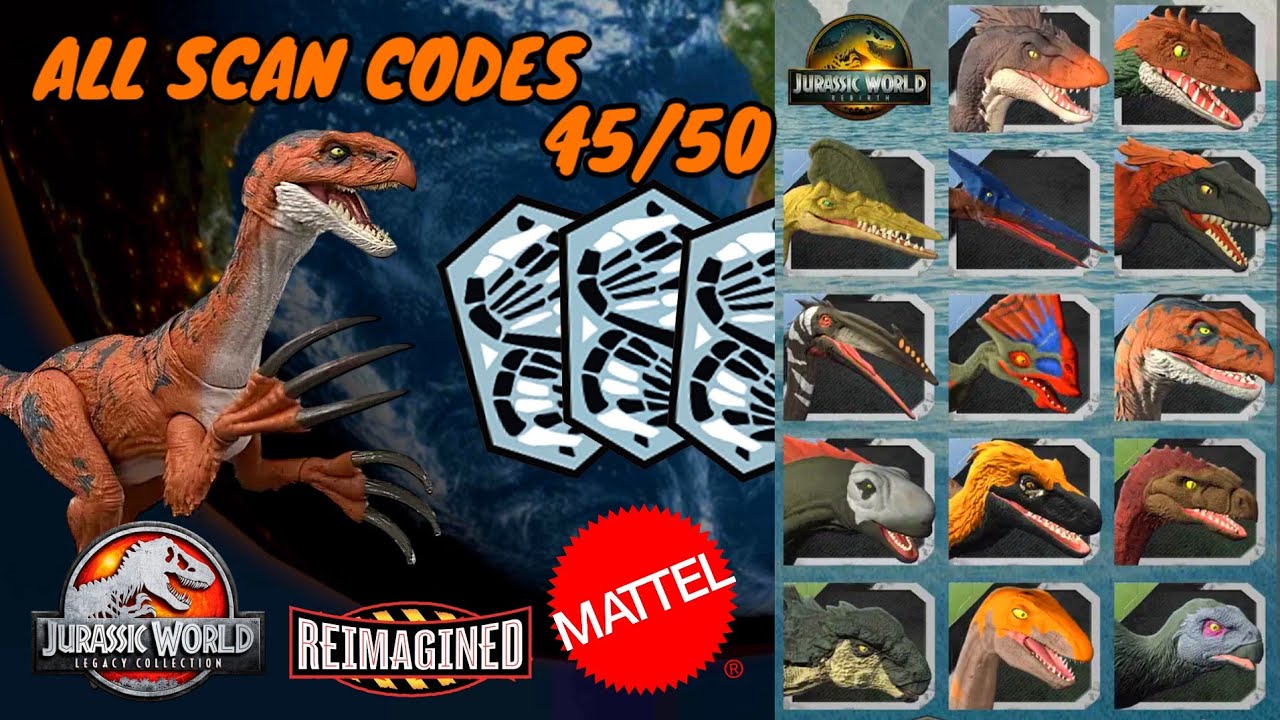 ALL JURASSIC WORLD REBIRTH PLAY APP SCAN CODES!! (45/50) - YouTube