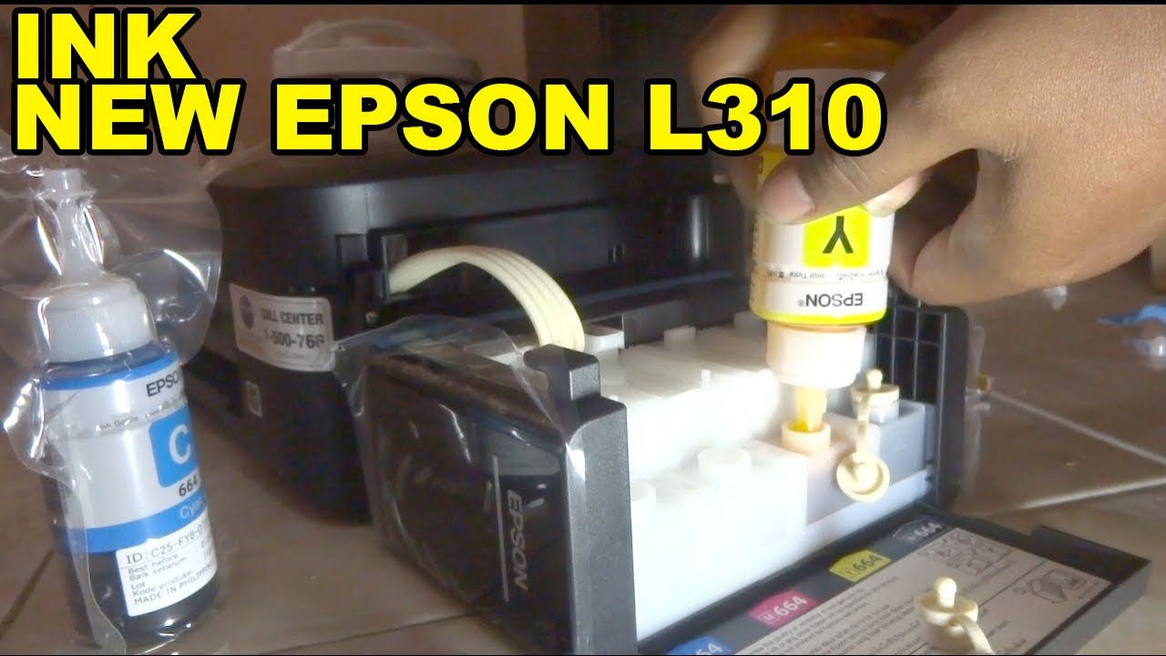 UNBOXING EPSON L310 Isi tinta dan test PRINT - YouTube