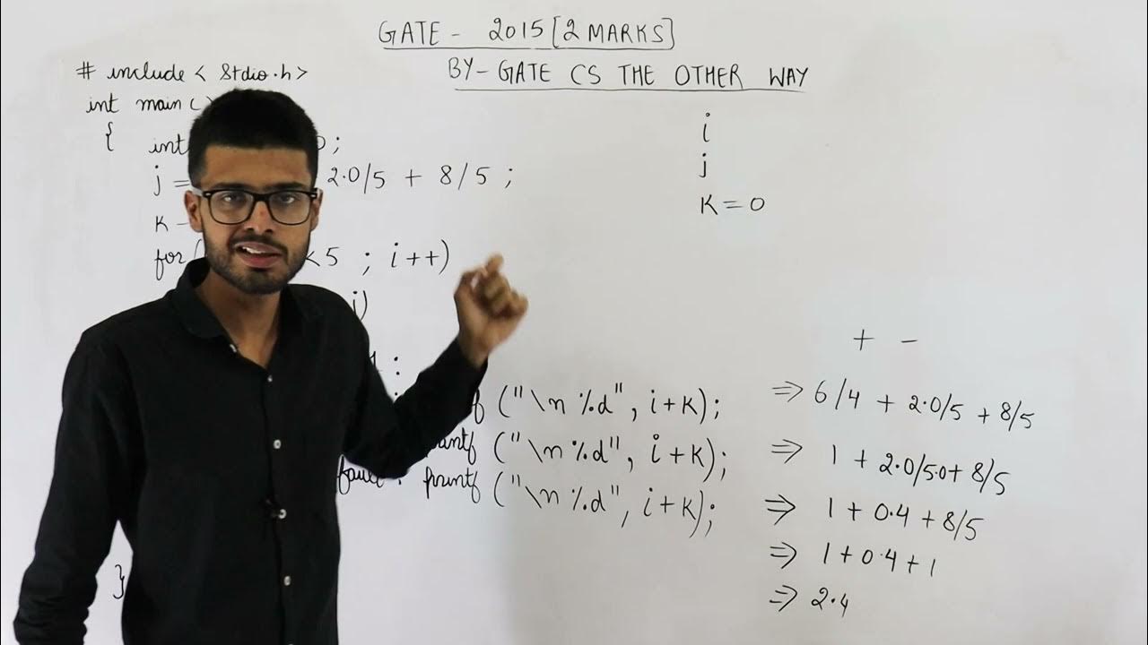 Gate 2015 pyq C Programming | Consider the C program: int main(){int i ...