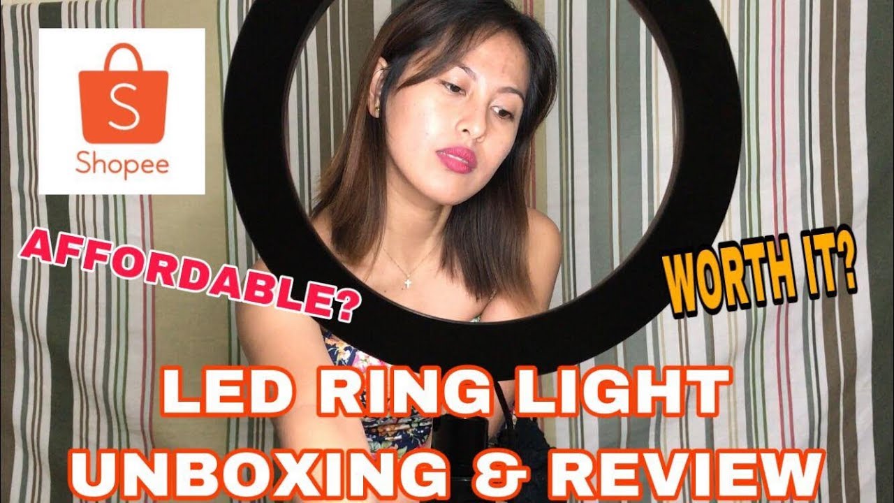 "CHEAPEST" SHOPEE LED 40W RING LIGHT 255mm REVIEW & UNBOXING| VLOG #3 ...