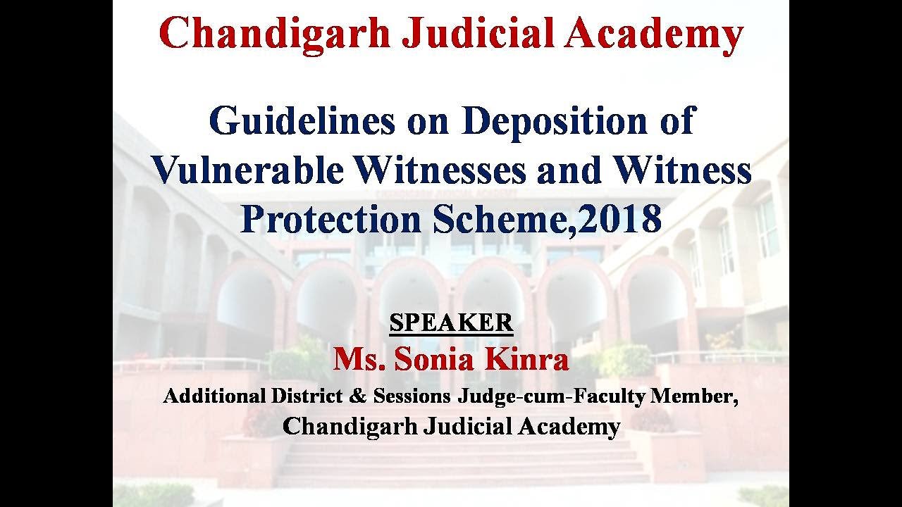 Guidelines on Deposition of Vulnerable Witnesses and Witness Protection ...