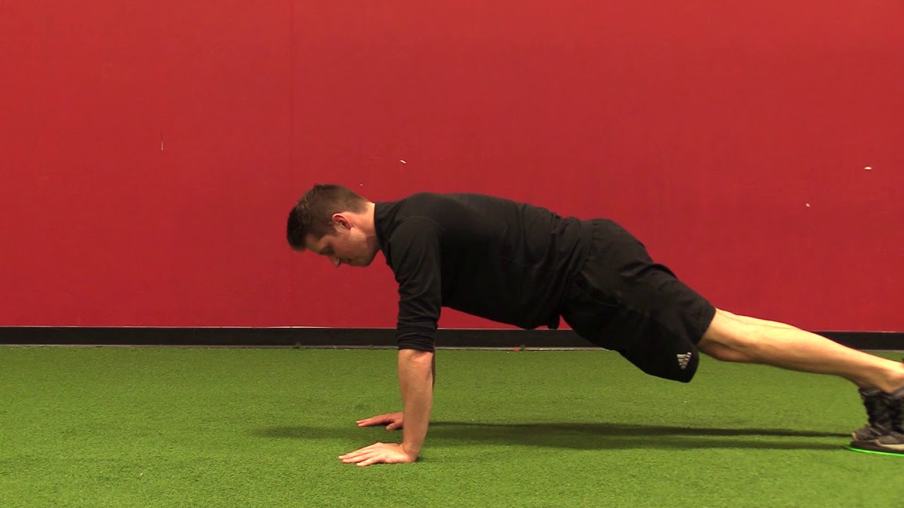 Push Up Position Hip Flexion - YouTube