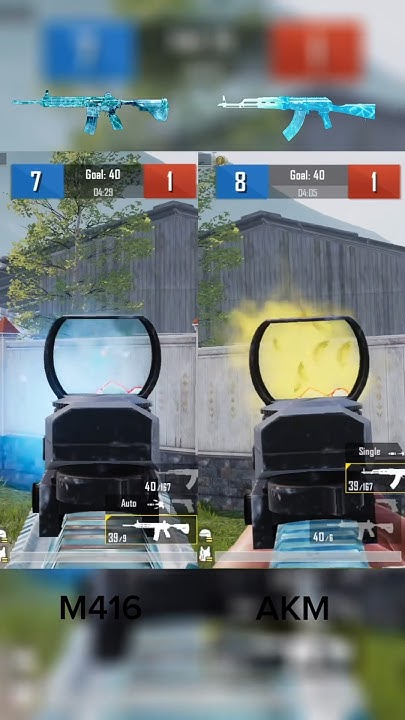 M416 Vs AKM Comparison #bgmi #pubgmobile #bgmishort #bgmishorts #gaming #m416 #akm # ...