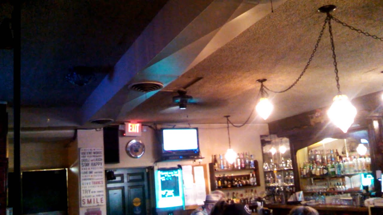 Menards Turn of the Century Ceiling Fan in a restaurant/bar - YouTube