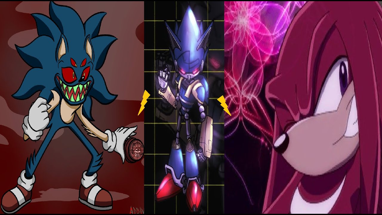 Mecha Sonic Robian Tells Knuckles A Story And Sonic.EXE (Anime English ...