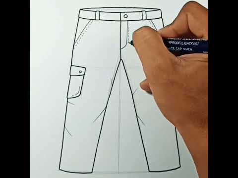 How to draw Cargo Pants #shorts - YouTube