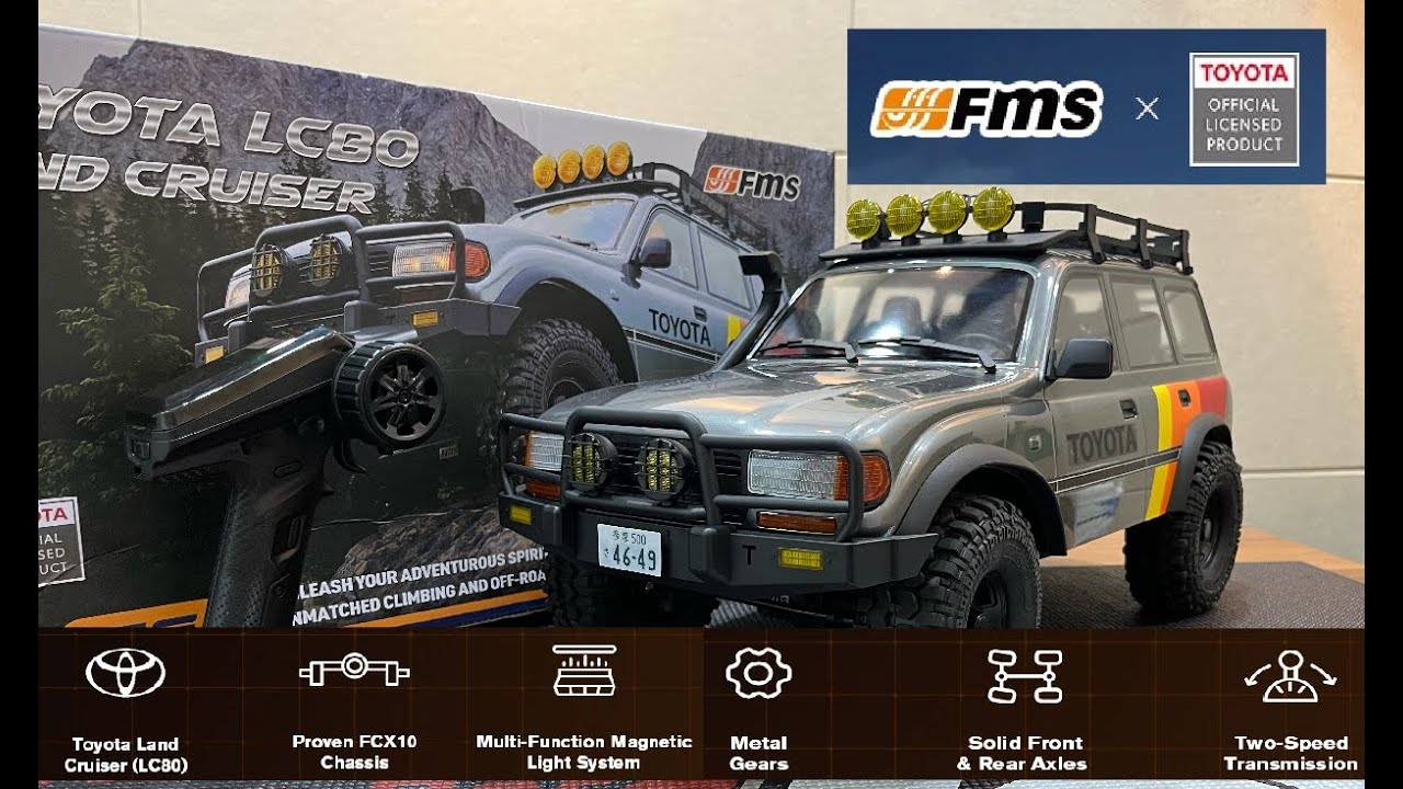 FMS 1/10 Toyota Land Cruiser FCX10 "LC80" unboxing! - YouTube