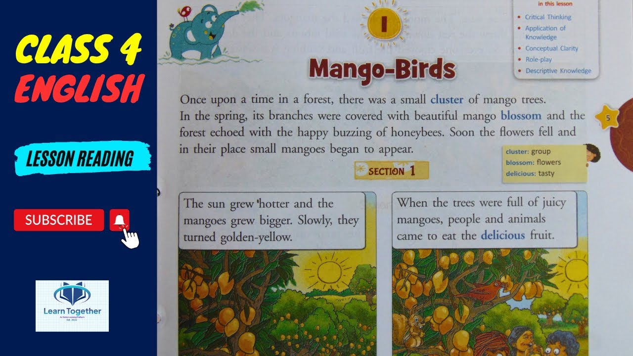 English || Class 4 || Chapter 1 || Mango Birds - YouTube