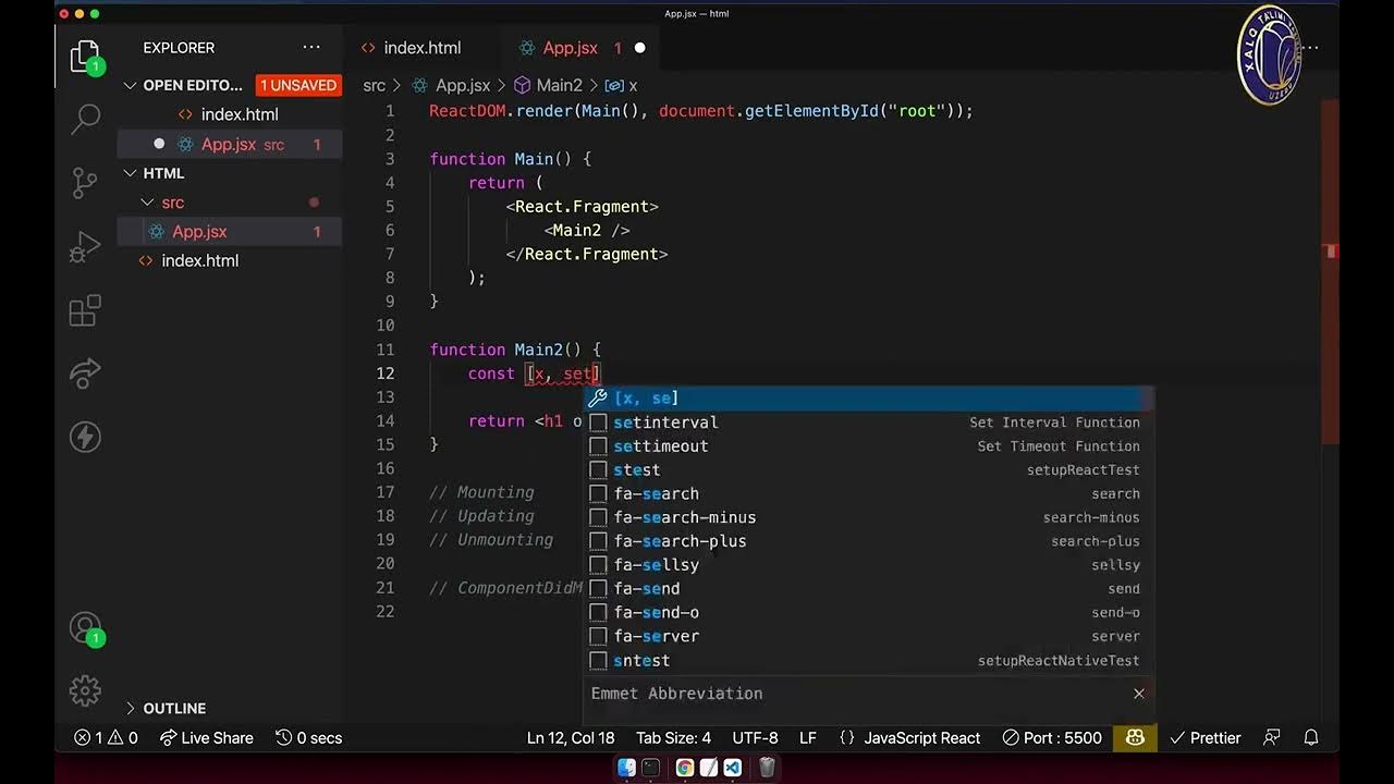 Frontend 33 Dars React Usestate Lifecycle It Html Css Js Youtube