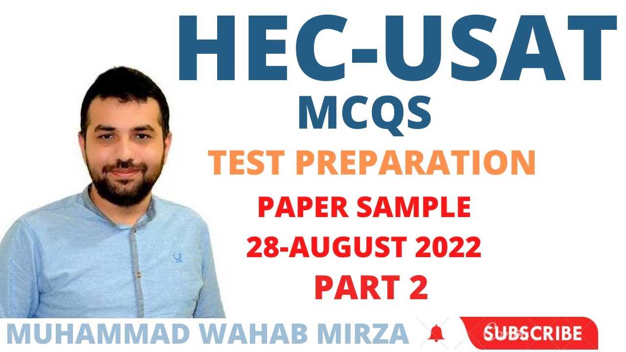 HEC USAT MCQS Test key Part 2-28 Aug 2022 - Quantitave Reasoning - USAT ...