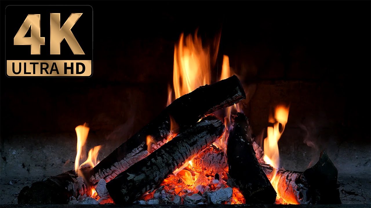 Fireplace🔥 (3 Hours) #4k Relaxing Burning Video & Crackling Fireplace ...