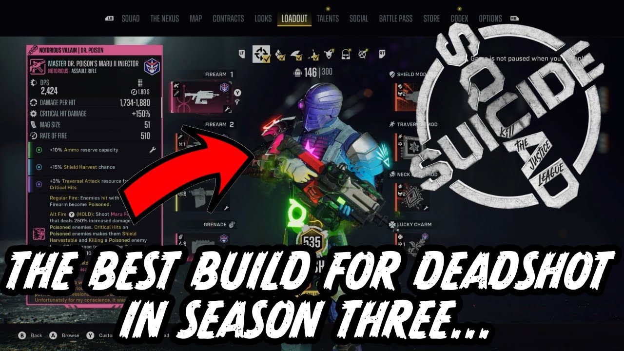 The Best Build for Deadshot in Season Three - Suicide Squad Kill the ...