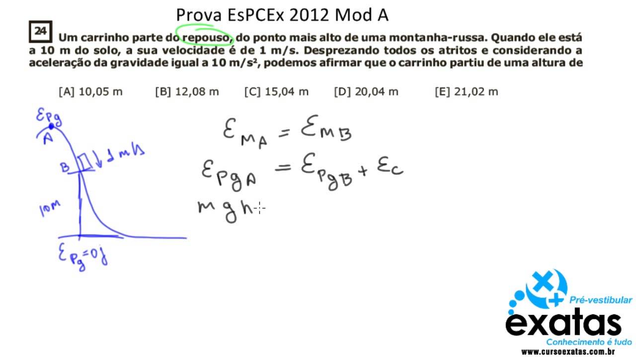 Curso Exatas Resolve: Prova EsPCEx 2012 Mod A Questão 24 - YouTube