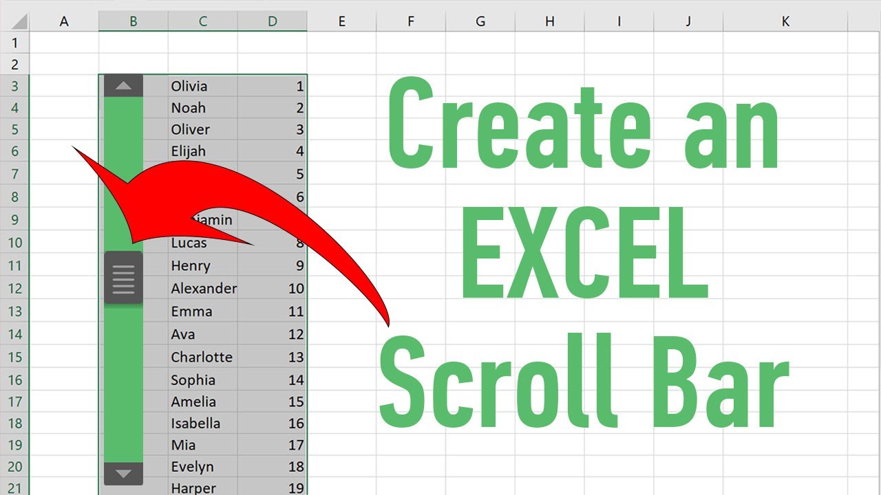Create A scrollbar In Excel YouTube create-a-scrollbar-in-excel-youtube
