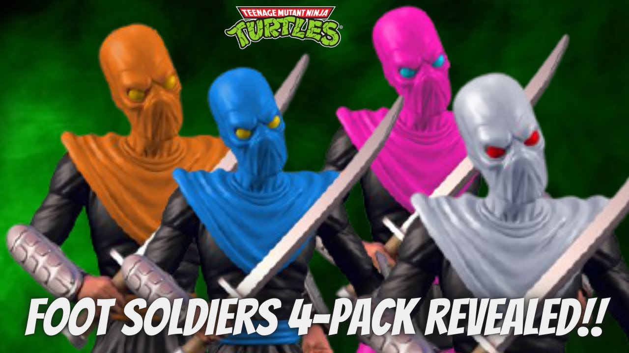 TMNT Foot Soldiers 4 Pack Revealed!!! - YouTube