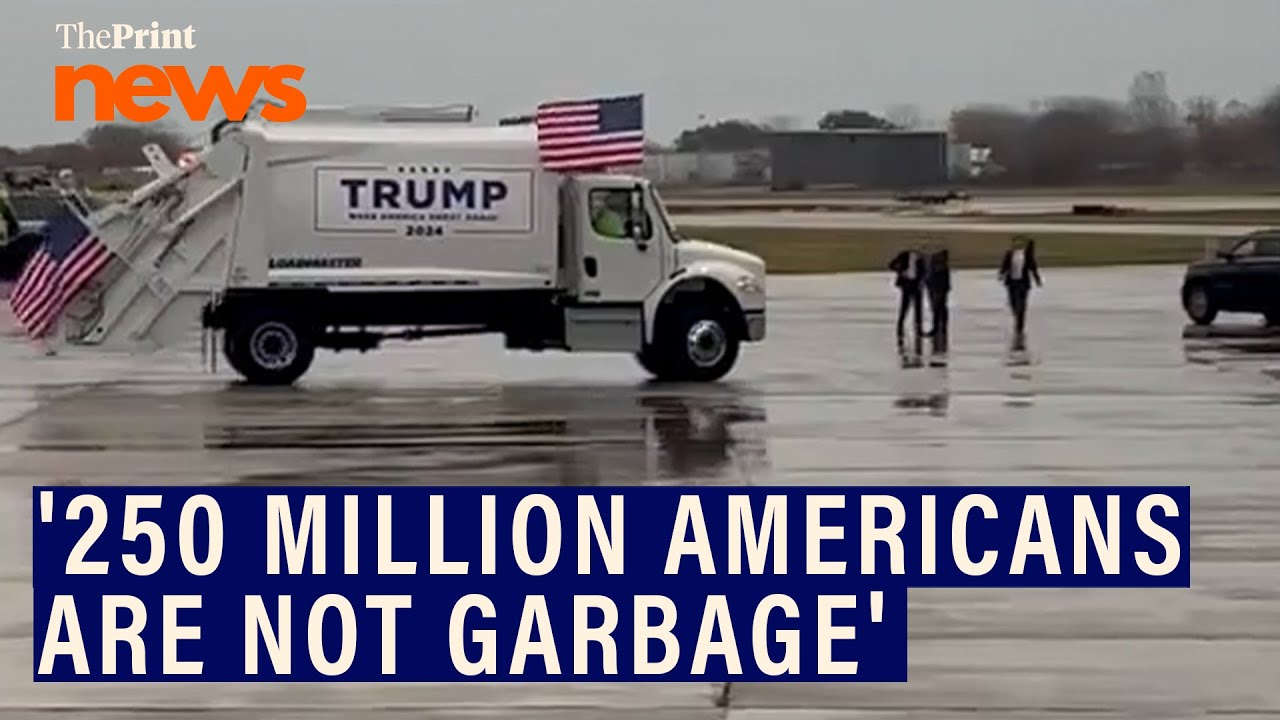 Trump drives sanitation truck after Biden's garbage comment,says '250 ...