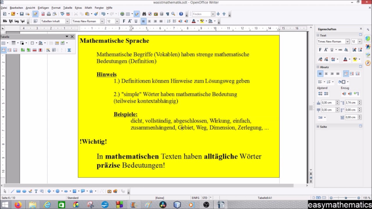 Was IST Mathematik? Wie lerne ich Mathematik? - Ein paar Gedanken - YouTube