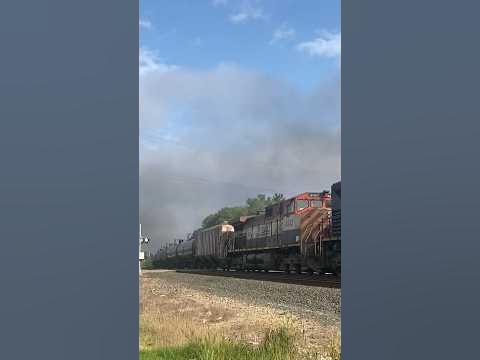 BCOL 4642 trails third on NS Z4K in Goshen Indiana - YouTube