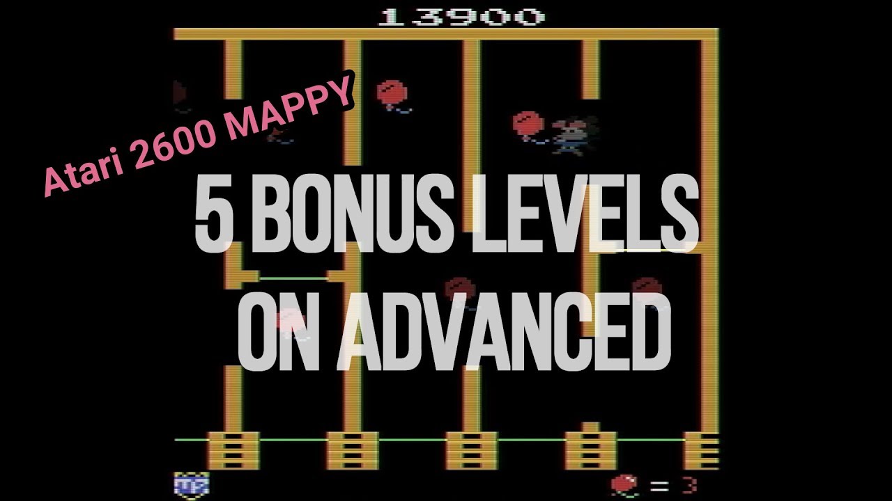Mappy for Atari 2600 first five completed bonus rounds! - YouTube
