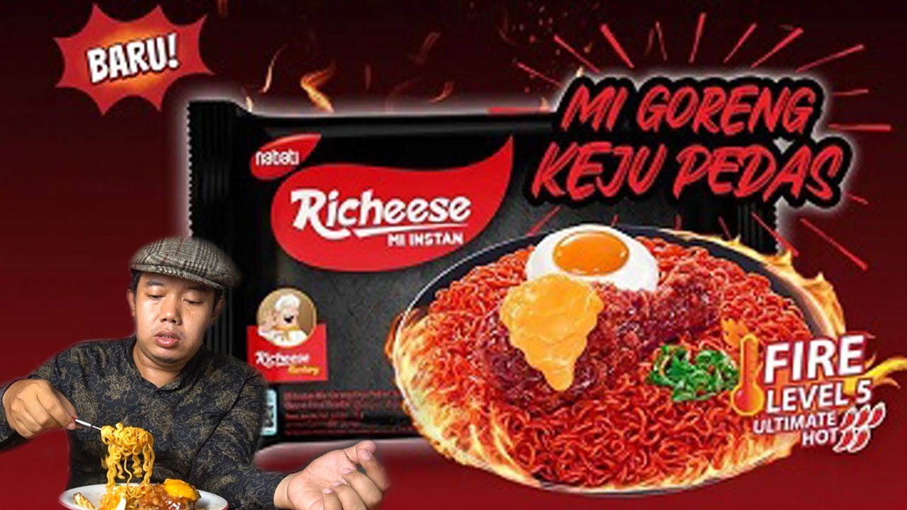 RICHEESE MIE INSTAN LEVEL 5 | RECHEESE MIE GORENG KEJU PEDAS - YouTube