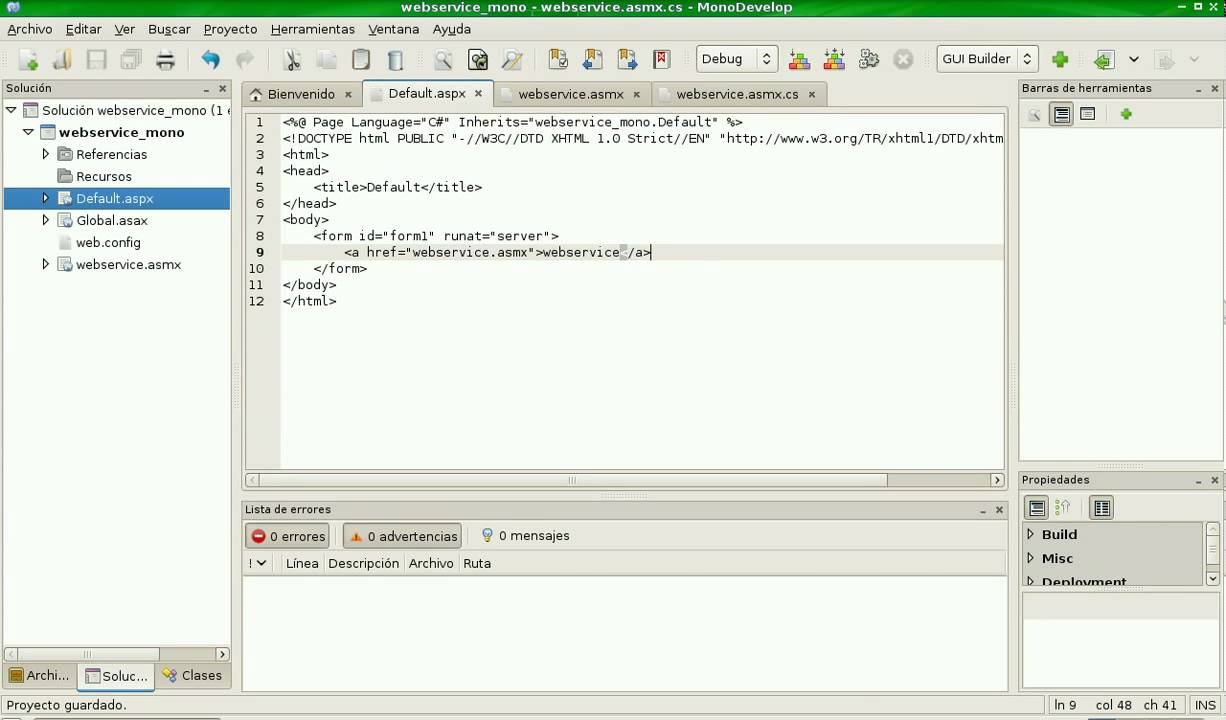 Create a web service on Monodevelop C# Linux - YouTube