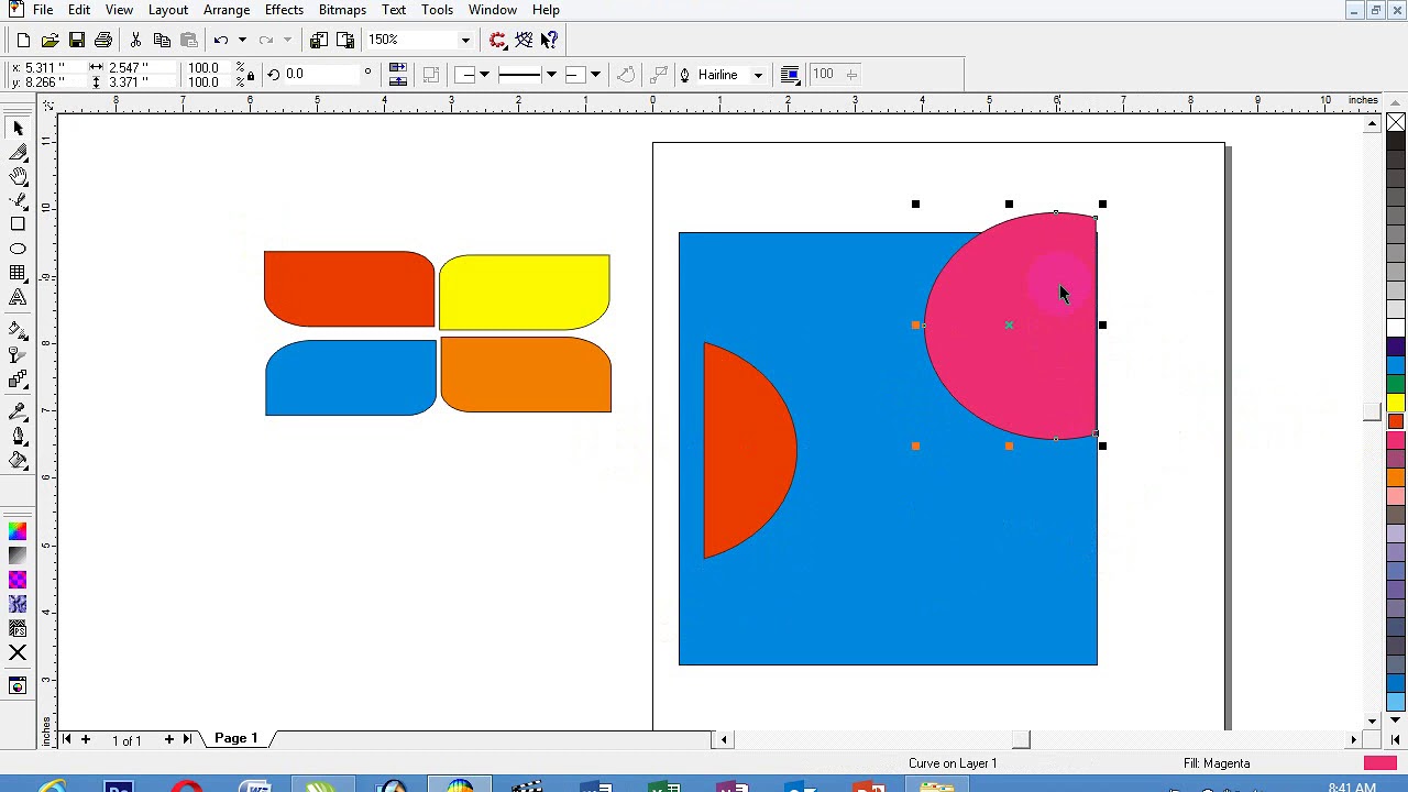 2nd Coreldraw Lesson Shape Tool Youtube