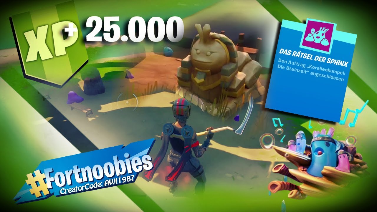 Fortnite - 25.000 Bonus XP + Auszeichung "Das Rätsel der Sphinx" - YouTube