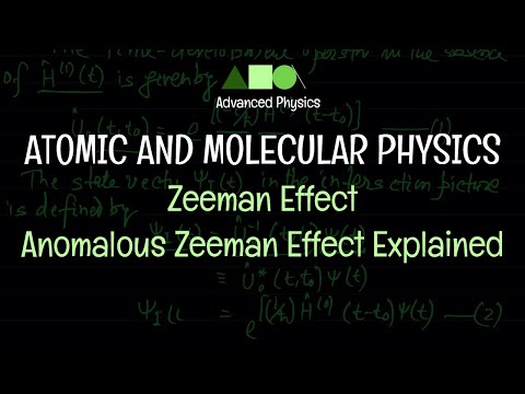 Atomic and Molecular Physics - Zeeman Effect : Anomalous Zeeman Effect ...