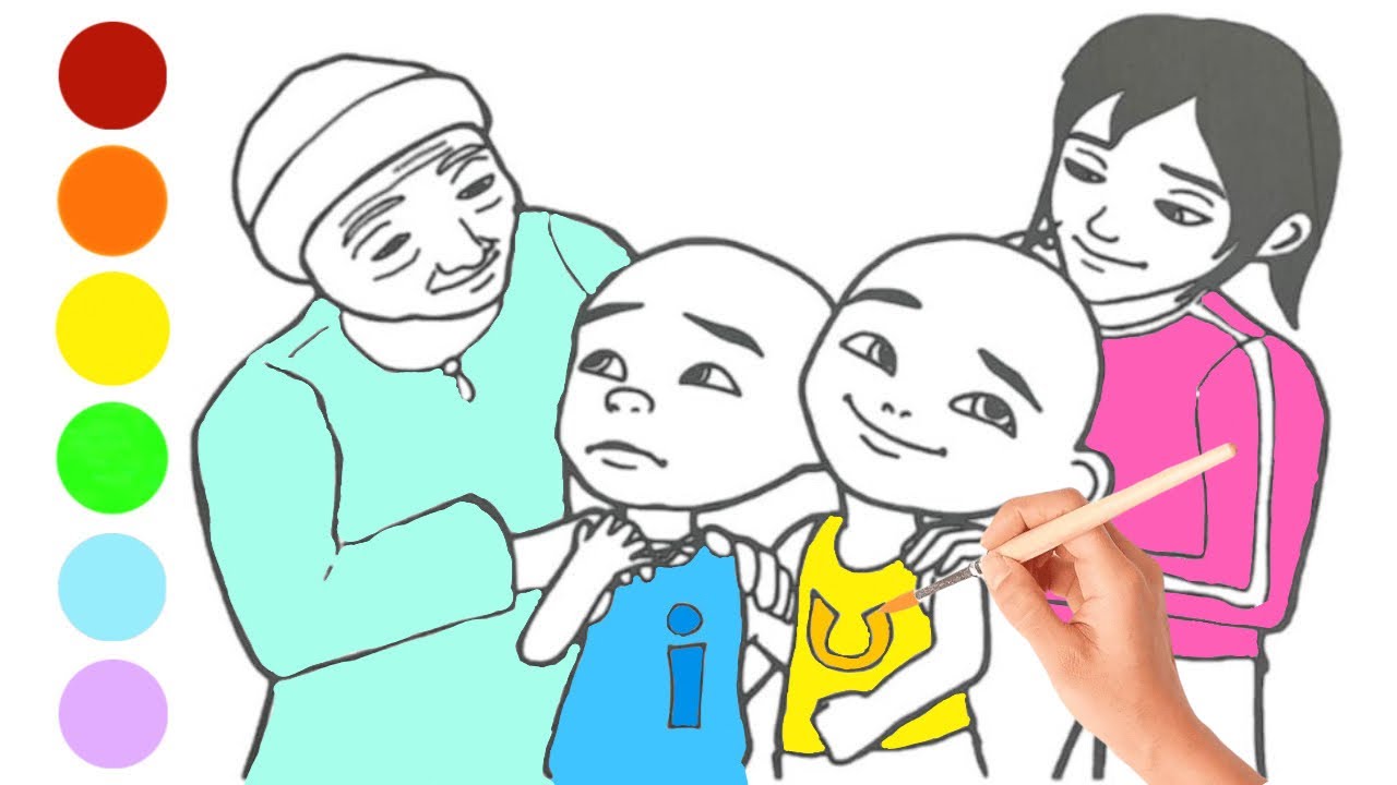 UPIN IPIN KAK ROS DAN OPAH COLORING - COLORING BOOK | DRAWING ...